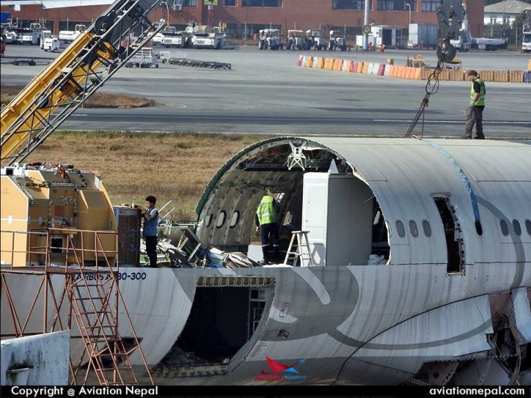 Dismantling in its final stage for the crashed Turkish Airlines’ Airbus ...