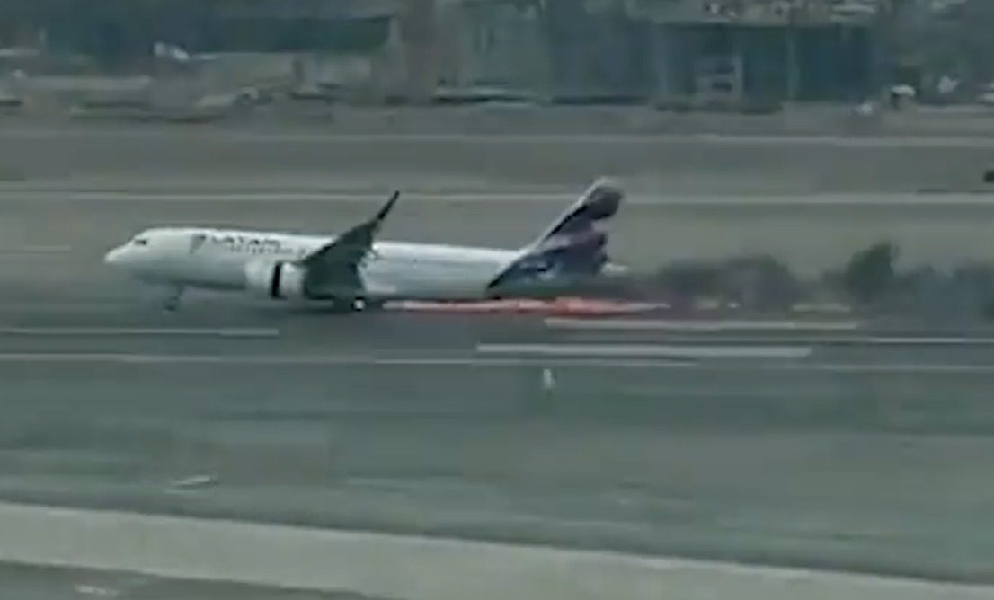 LATAM Airlines A320neo collides with a fire truck, catches fire runway